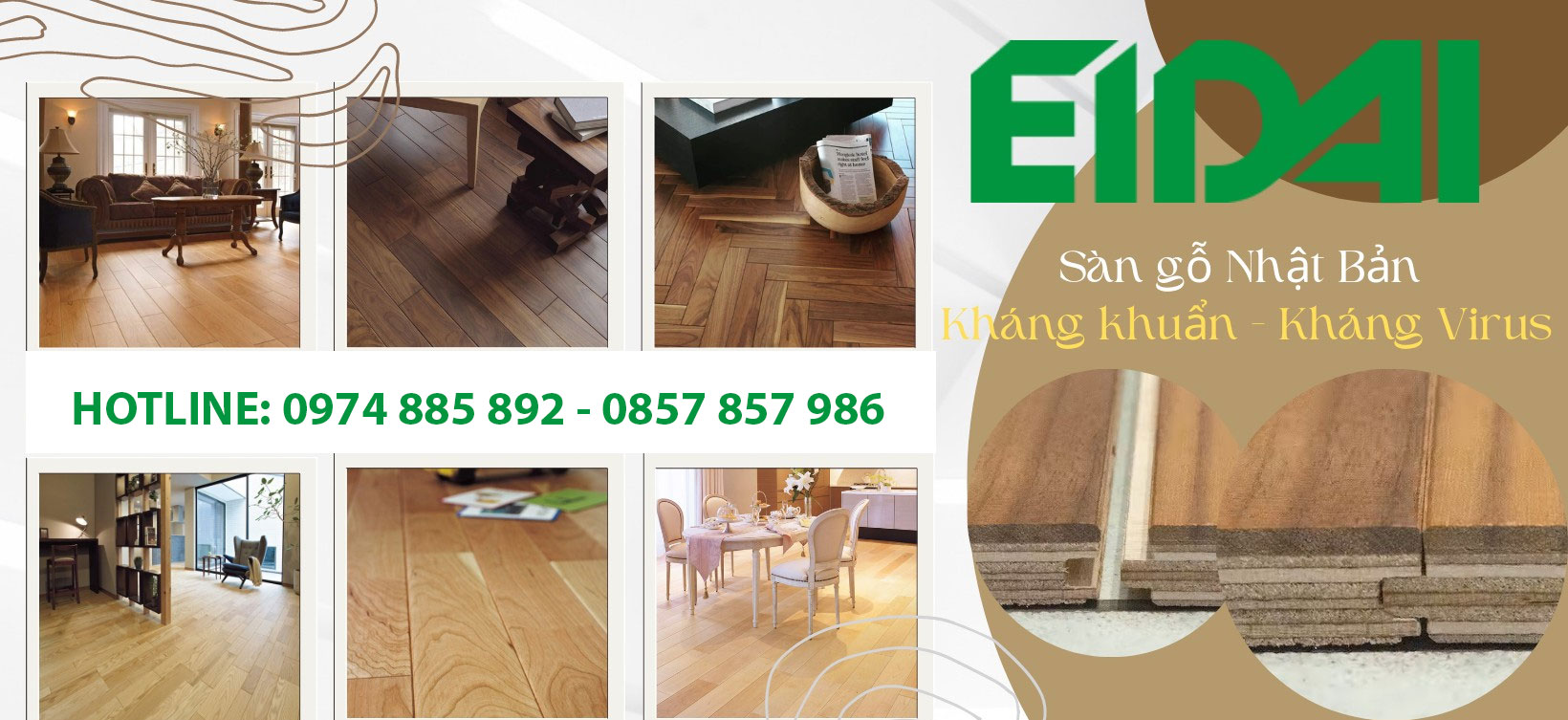 Sàn Gỗ EIDAI NHẬT BẢN, Sàn Gỗ Nhật Kháng Khuẩn, Virus HCM